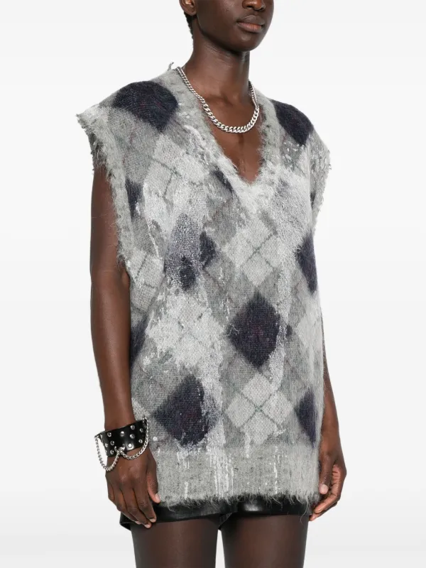 R13 argyle-knit Vest | Grey | FARFETCH R13 argyle-knit Vest | Grey | FARFETCH