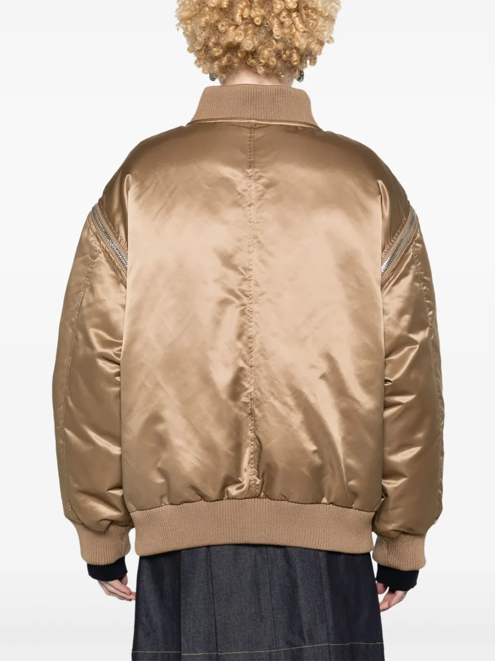 SANDRO detachable-sleeve Bomber Jacket | Neutrals | FARFETCH