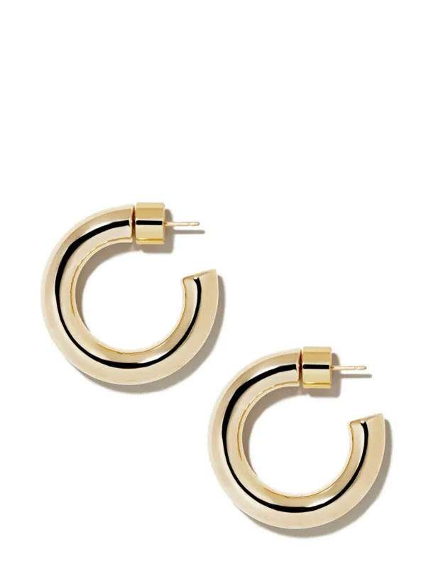 Jennifer Fisher Samira polished finish Hoop Earrings Gold FARFETCH OM