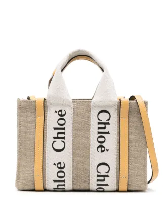 Chloé Mini Woody Line Tote Bag | Neutrals | FARFETCH