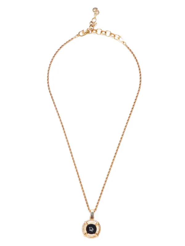 Christian Dior Pre Owned Logo Pendant Necklace FARFETCH KR