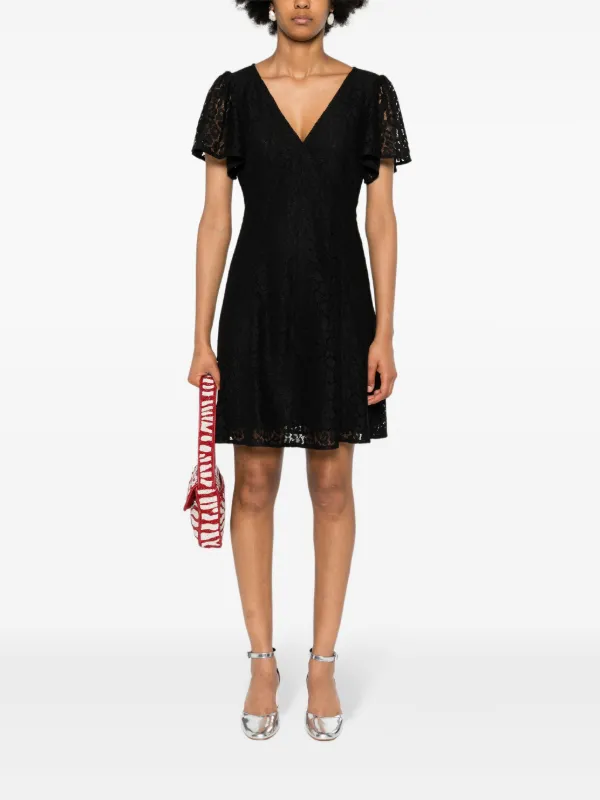 Michael kors black lace dress store