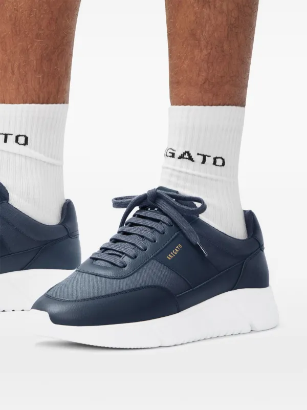 Axel Arigato logo-print Panelled Leather Sneakers | Blue Axel Arigato logo-print Panelled Leather Sneakers | Blue