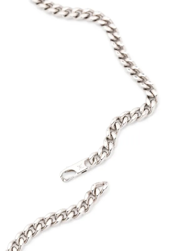 Missoma Flat Curb Chain Necklace Silver FARFETCH BH
