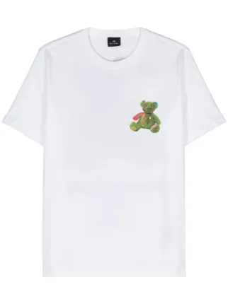 PS Paul Smith Teddy bear-print Cotton T-shirt | White | FARFETCH