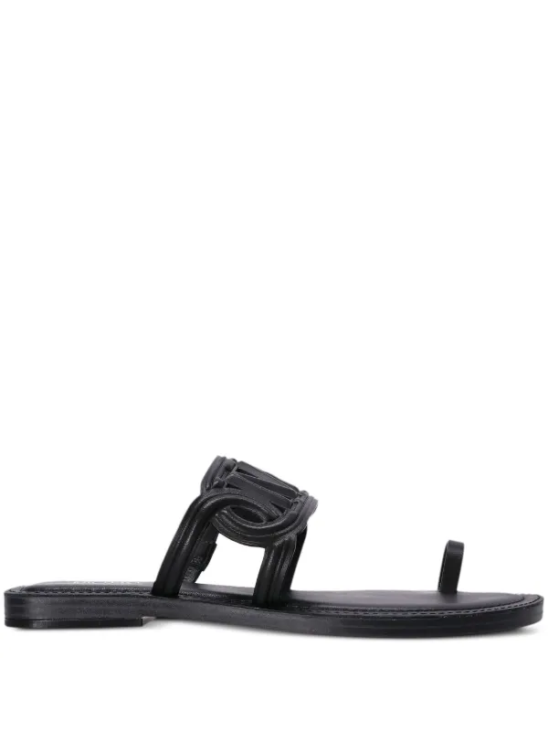Mk black flat sandals store