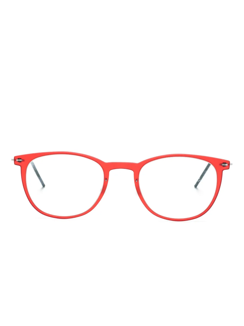 Lindberg rectangle-frame Glasses | Red | FARFETCH UK
