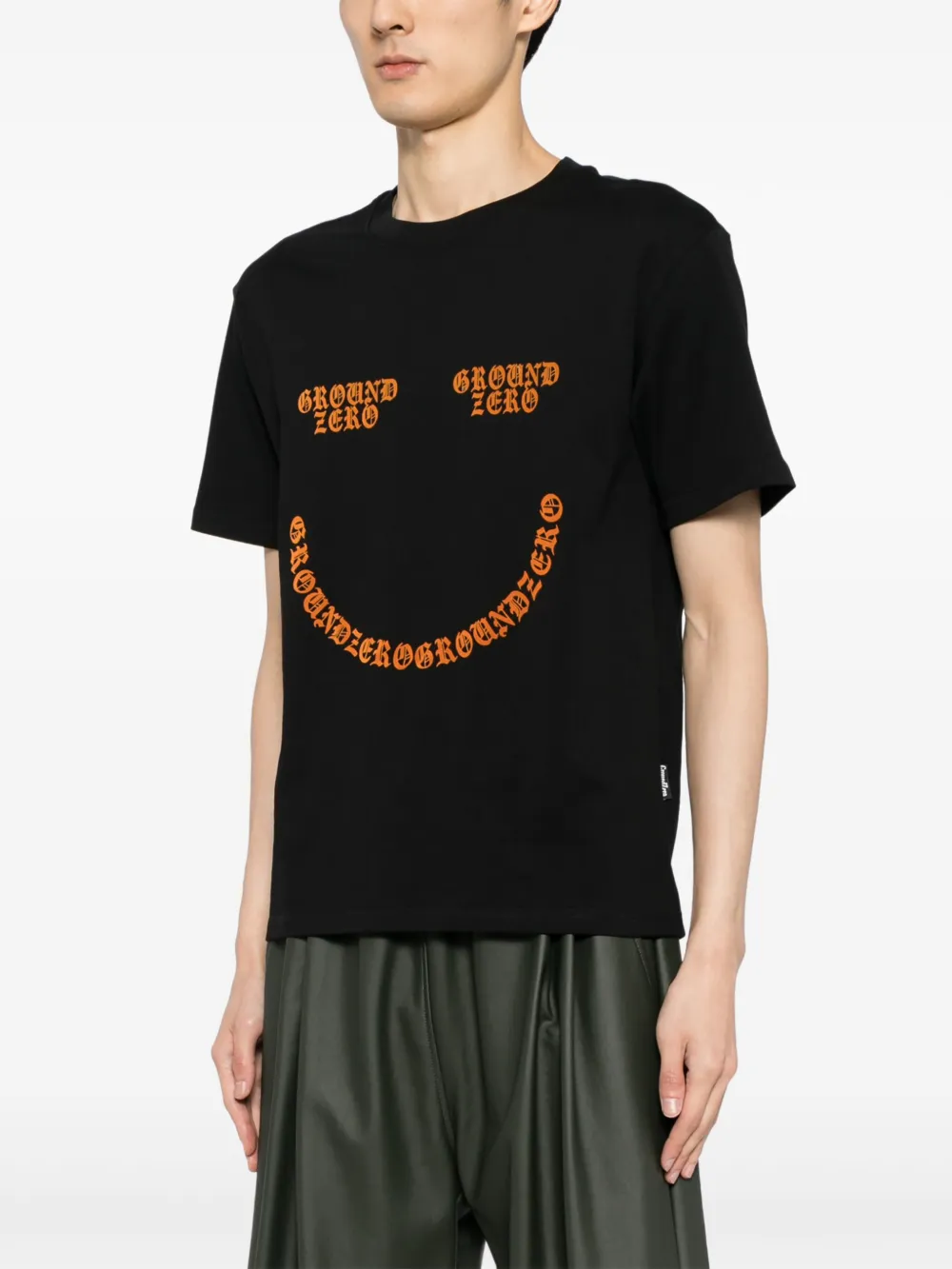 Ground Zero Smile logo-print Cotton T-shirt | Black | FARFETCH