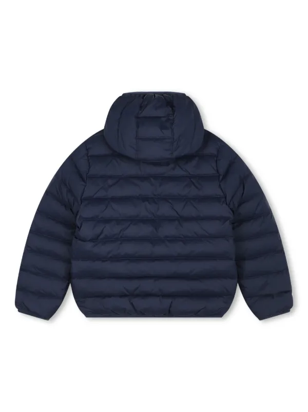 Kenzo Kids reversible hooded puffer jacket kids Polyamide Polyamide Feather Down 3 Blue