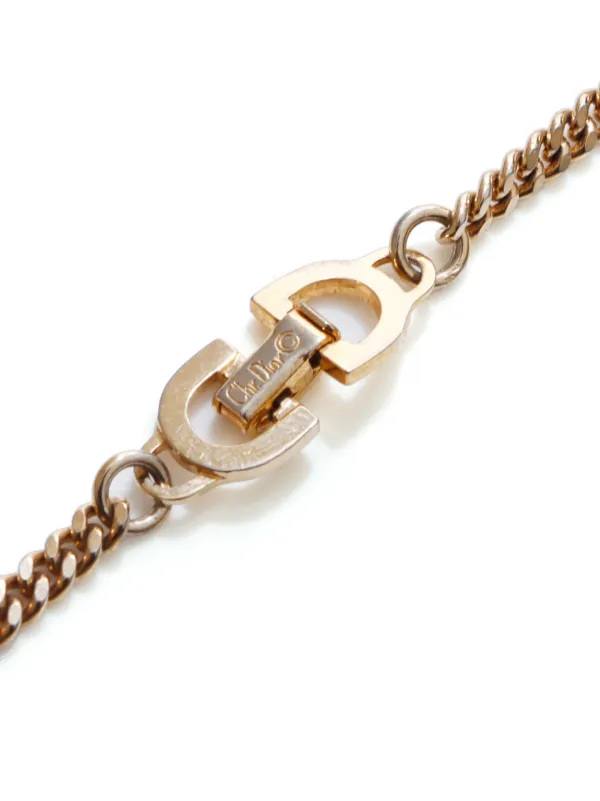 Christian Dior Pre Owned CD Chain Bracelet Gold FARFETCH EG