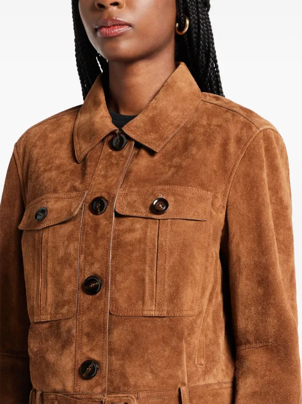 TOM FORD Cropped Suede Jacket | Brown | FARFETCH TOM FORD Cropped Suede Jacket | Brown | FARFETCH