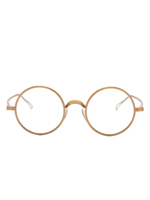 Rigards x Uma Wang The Victorian II round frame Glasses Brown FARFETCH AU