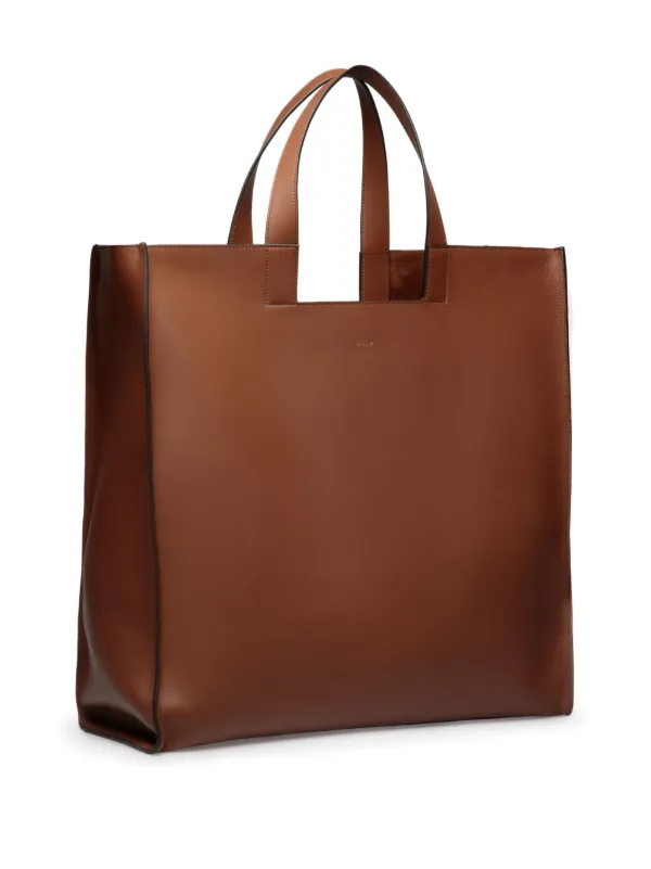 Bally Easy Leather Tote Bag Brown FARFETCH IE
