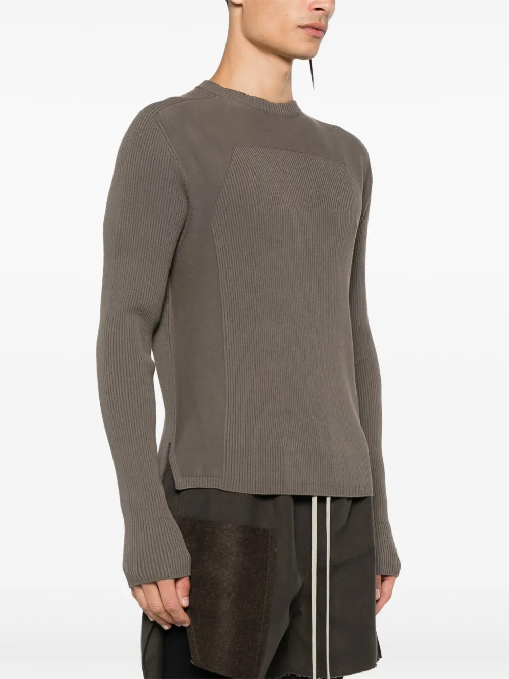 Rick Owens Ribbed Sweater | Brown | FARFETCH
