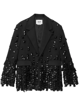 MSGM stud-embelished Blazer | Black | FARFETCH