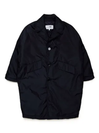 MM6 Maison Margiela Kids logo-embroidered Padded Coat | Black | FARFETCH