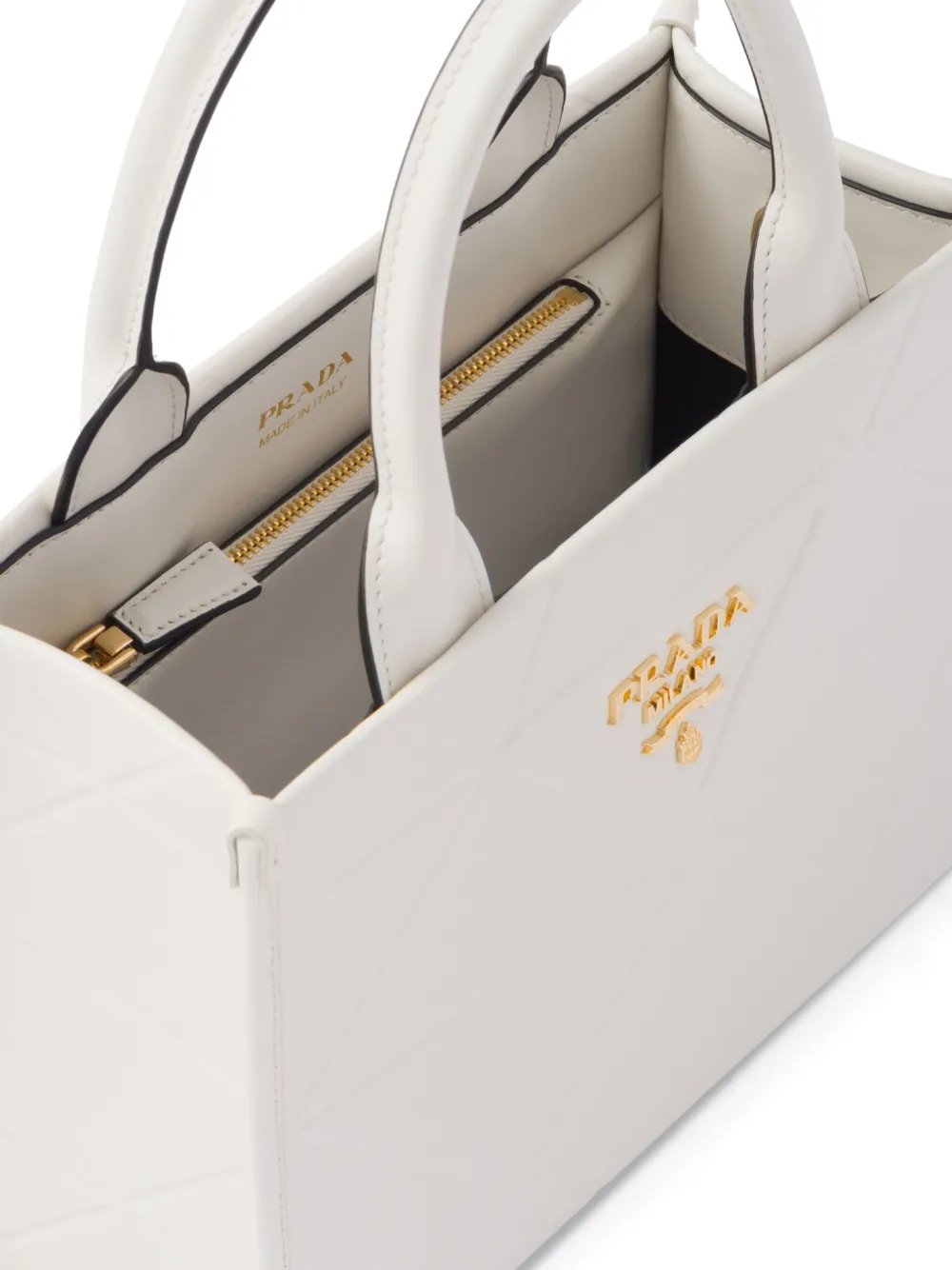 Prada Small Symbole Tote Bag | White | FARFETCH