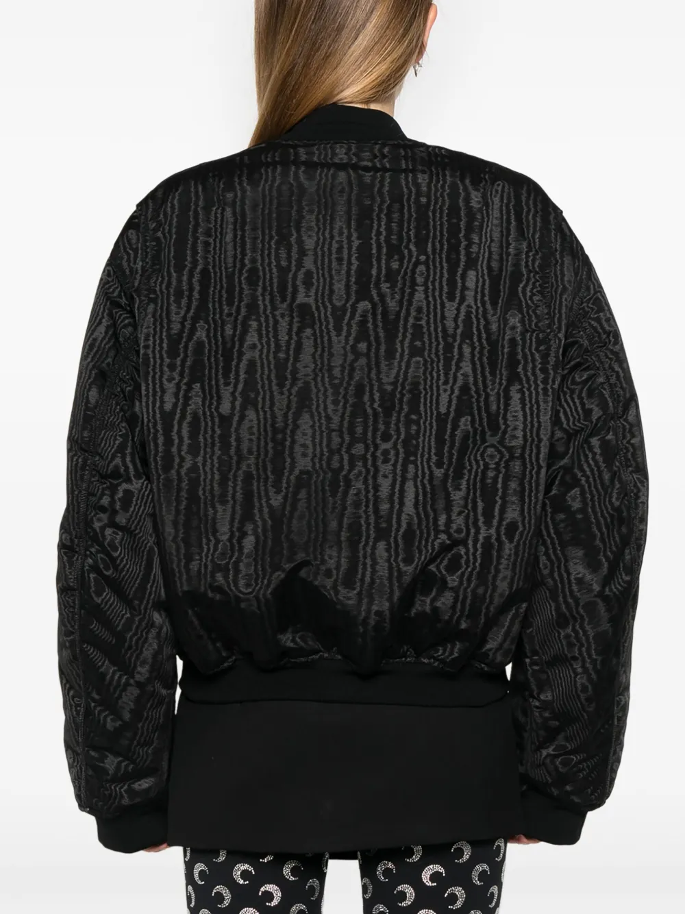 Marine Serre moire-effect Bomber Jacket | Black | FARFETCH