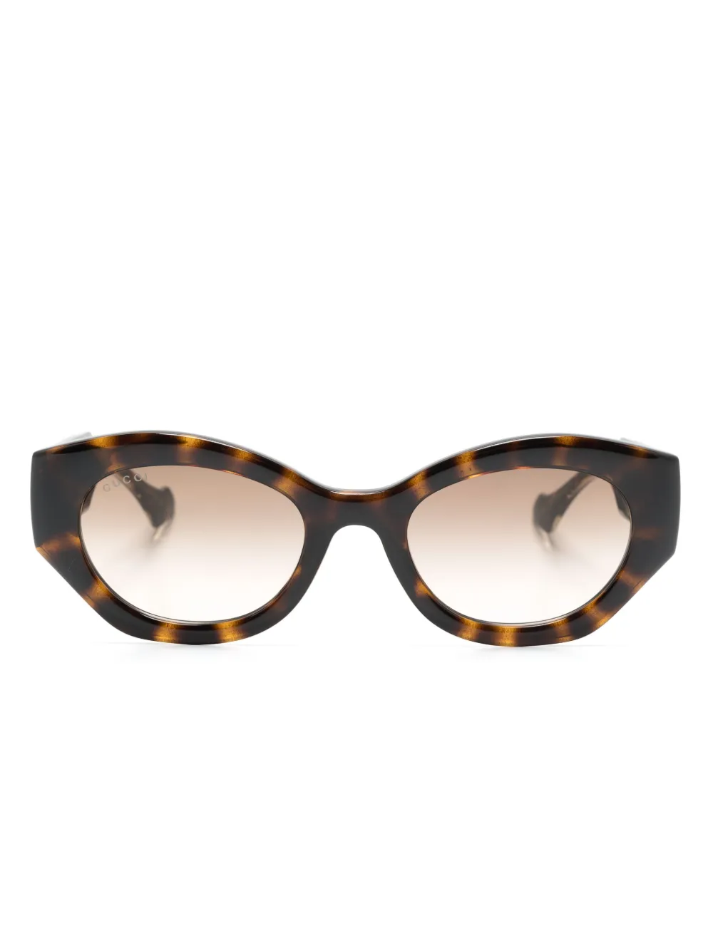 Gucci Eyewear オーバルフレーム サングラス | ブラウン Gucci Eyewear オーバルフレーム サングラス | ブラウン