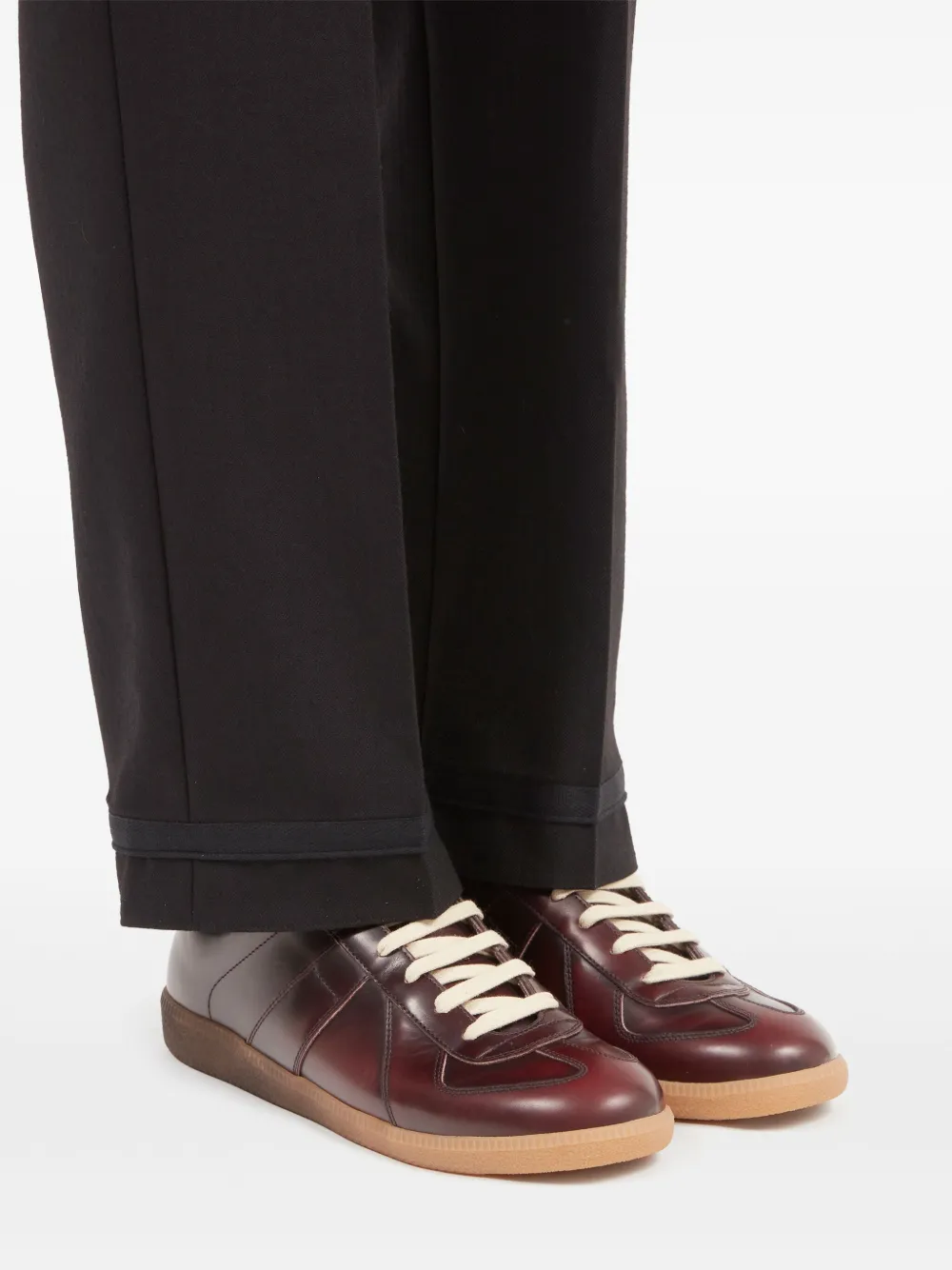 Maison Margiela Replica Leather Sneakers | Red | FARFETCH