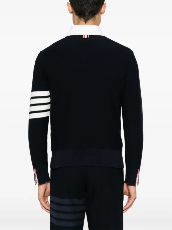 Thom Browne Hector インターシャニット セーター | ブルー Thom Browne Hector インターシャニット セーター | ブルー