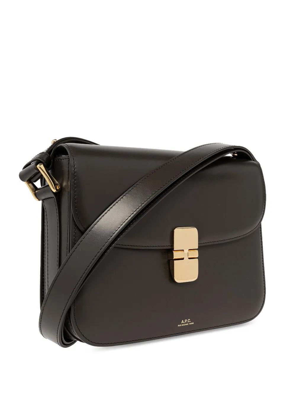 A.P.C. Small Grace Polished Leather Bag | Brown | FARFETCH