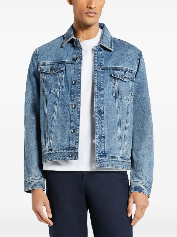 Michael kors blue leather jacket store
