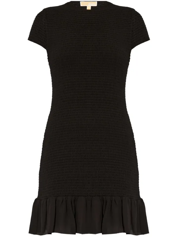 Michael Michael Kors smocked mini dress women Recycled Polyester Polyester L Black