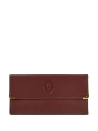Cartier 1990-2000s logo-embossed Continental Wallet | Red | FARFETCH