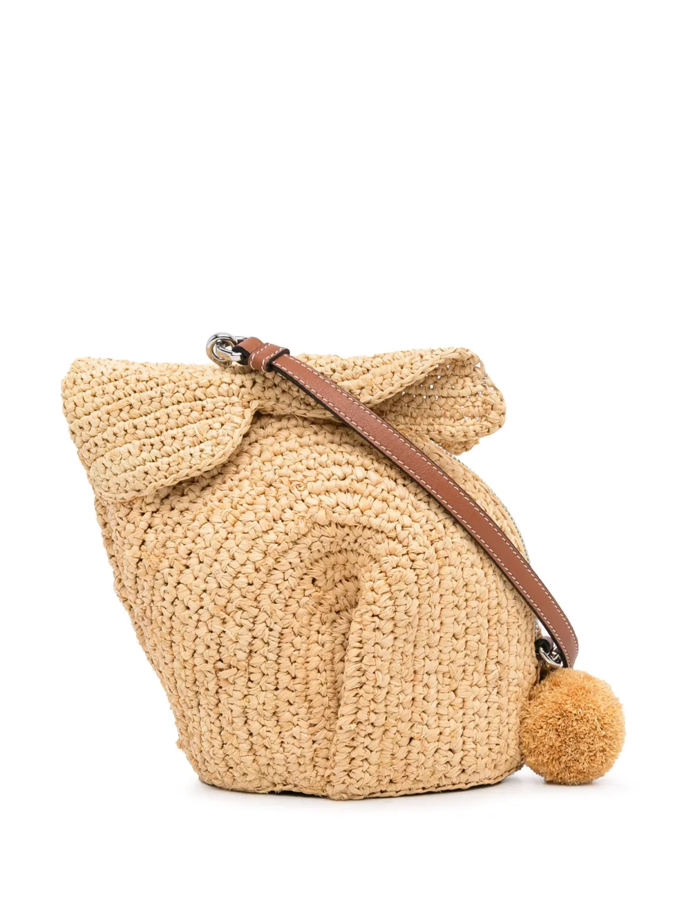 Loewe Pre-Owned 2010-2023 Mini Raffia Bunny Crossbody Bag - Farfetch