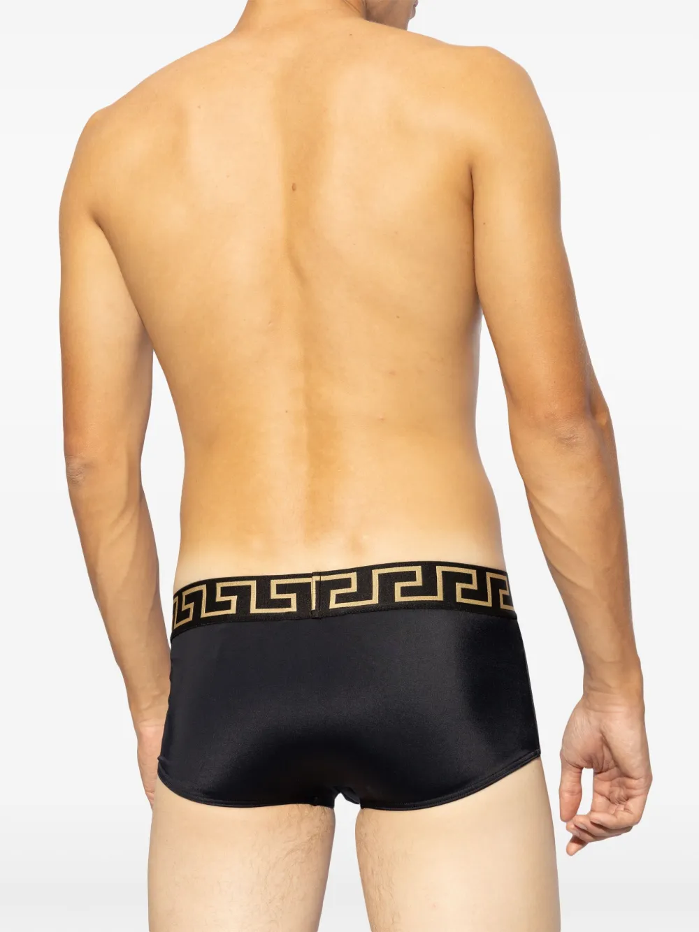 Versace Greca Border Swim Trunks | Black | FARFETCH