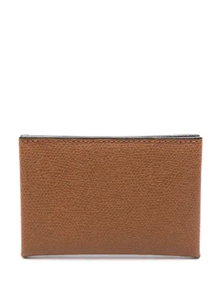 Valextra Pebbled Leather Card Case | Brown | FARFETCH