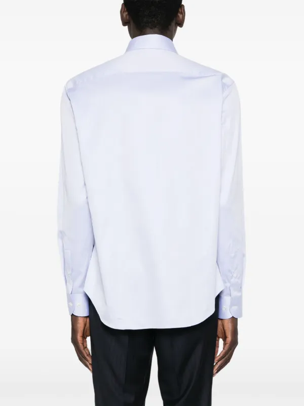 Giorgio Armani classic-collar Cotton Shirt | Blue | FARFETCH JO Giorgio Armani classic-collar Cotton Shirt | Blue | FARFETCH JO
