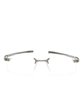 TAG Heuer Rimless rectangle-frame Glasses | Green | FARFETCH