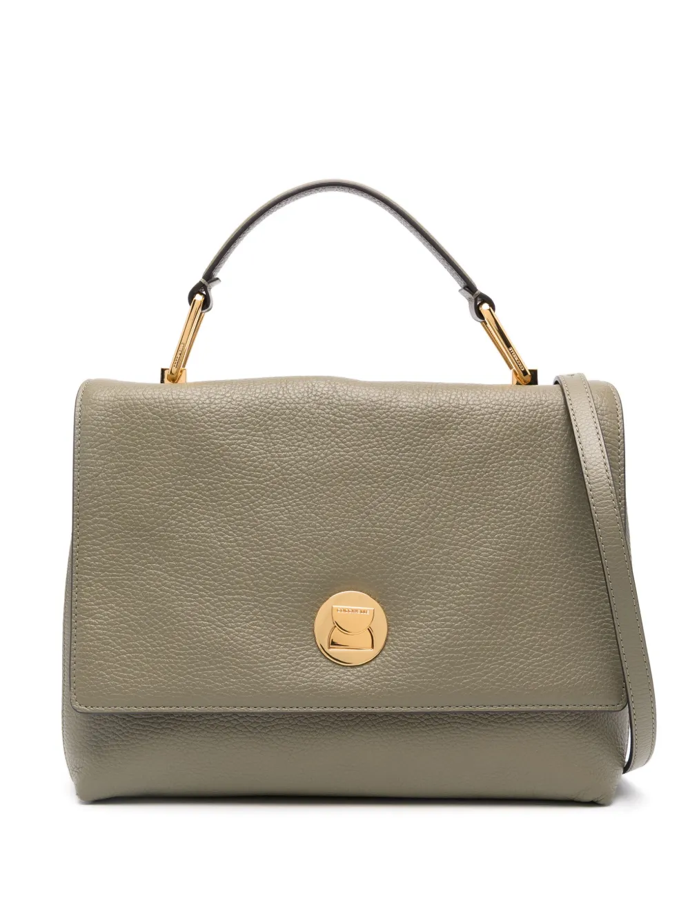 Coccinelle Medium Liya Leather Tote Bag | Green | FARFETCH AE