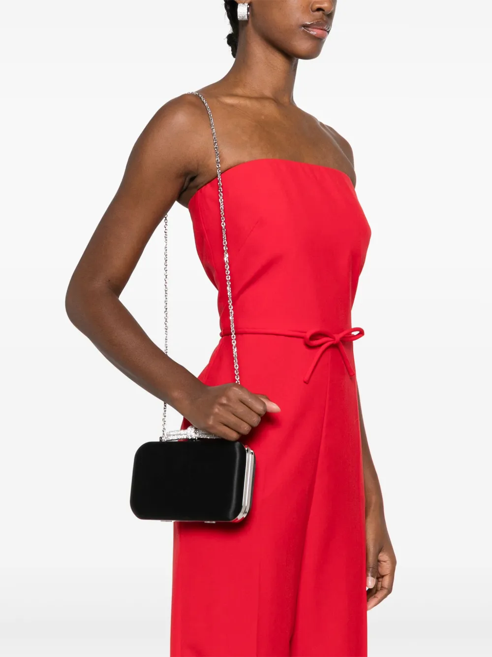 MACH MACH Crystal embellished Bow Clutch Farfetch
