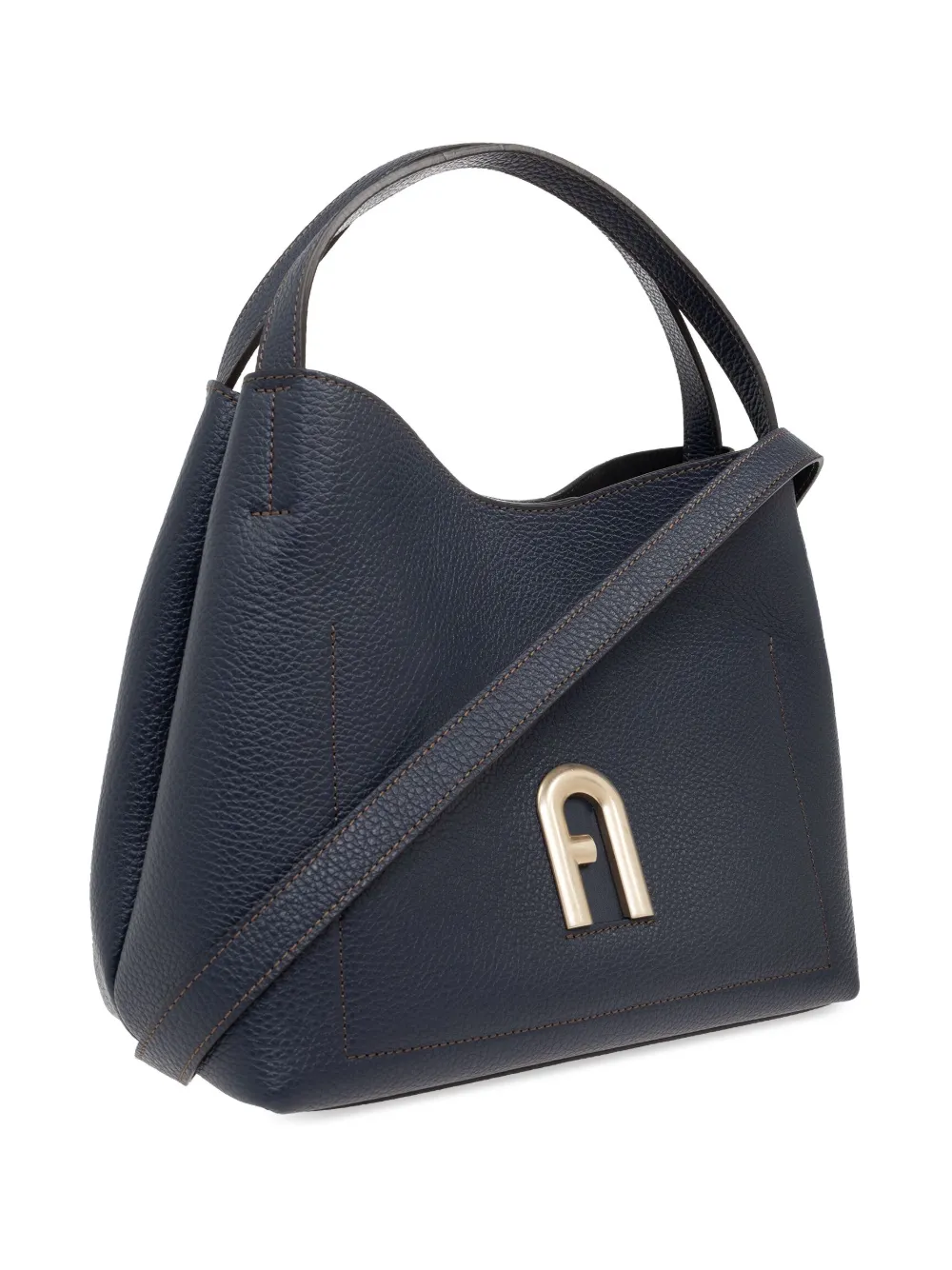 Furla Primula Grained Leather Shoulder Bag | Blue | FARFETCH