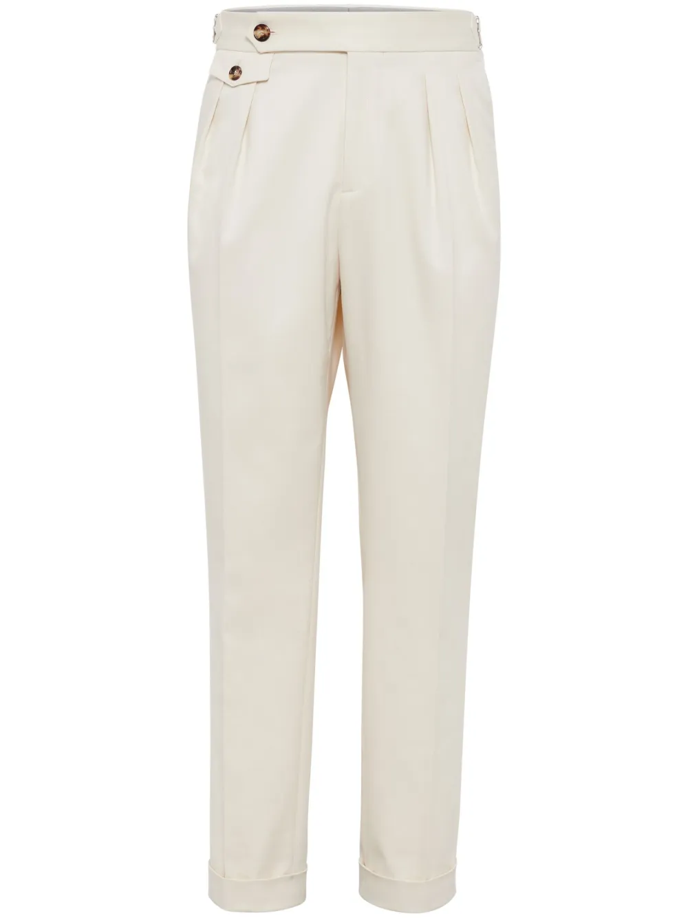 Brunello Cucinelli Pantalon De Costume Fuselé | Blanc | FARFETCH FR