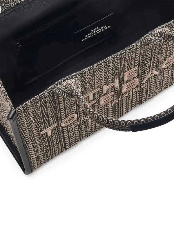 Marc Jacobs The Monogram Jacquard Large Tote Bag | Black Marc Jacobs The Monogram Jacquard Large Tote Bag | Black