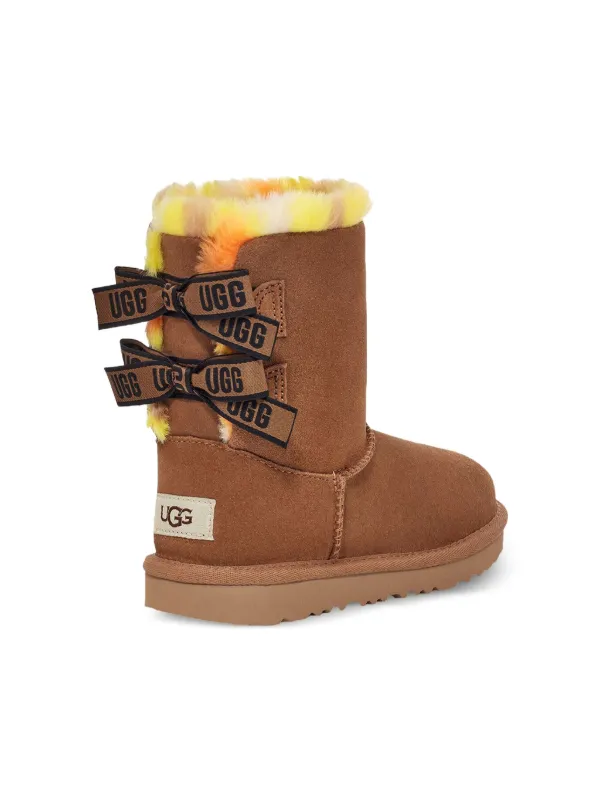UGG Kids Bailey Bow boots kids Rubber Recycled Wool Lyocell Suede 31 Brown