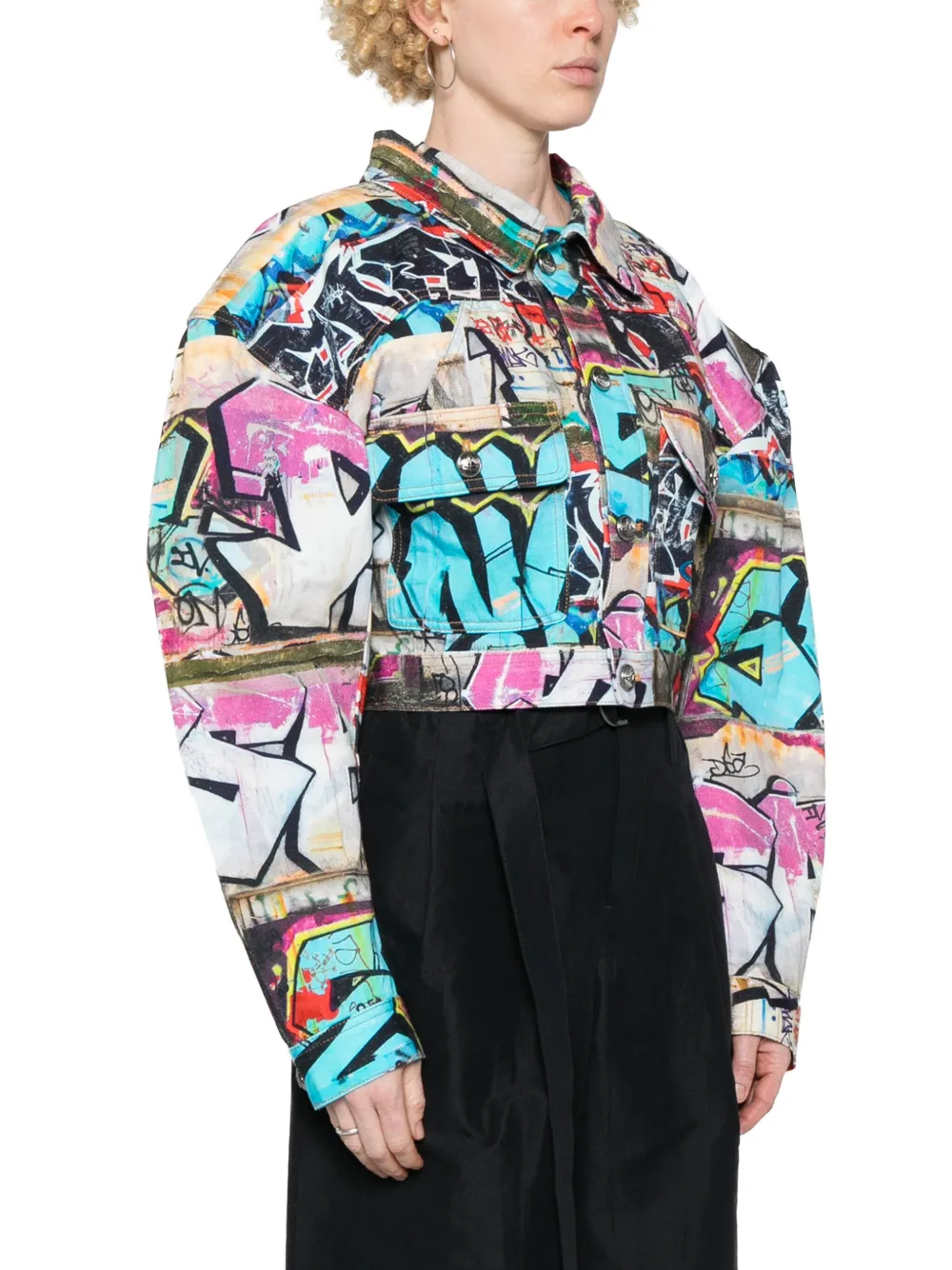 Vivienne Westwood Orb-embroidered graffiti-print Jacket | Blue ...