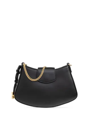 GANNI logo-charm Leather Tote Bag | Black | FARFETCH