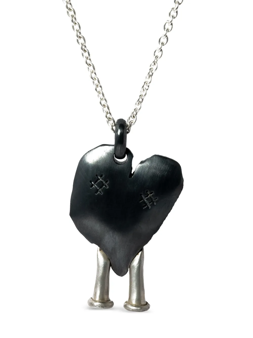 Parts Of Four Heart Boy Necklace In Silver | ModeSens