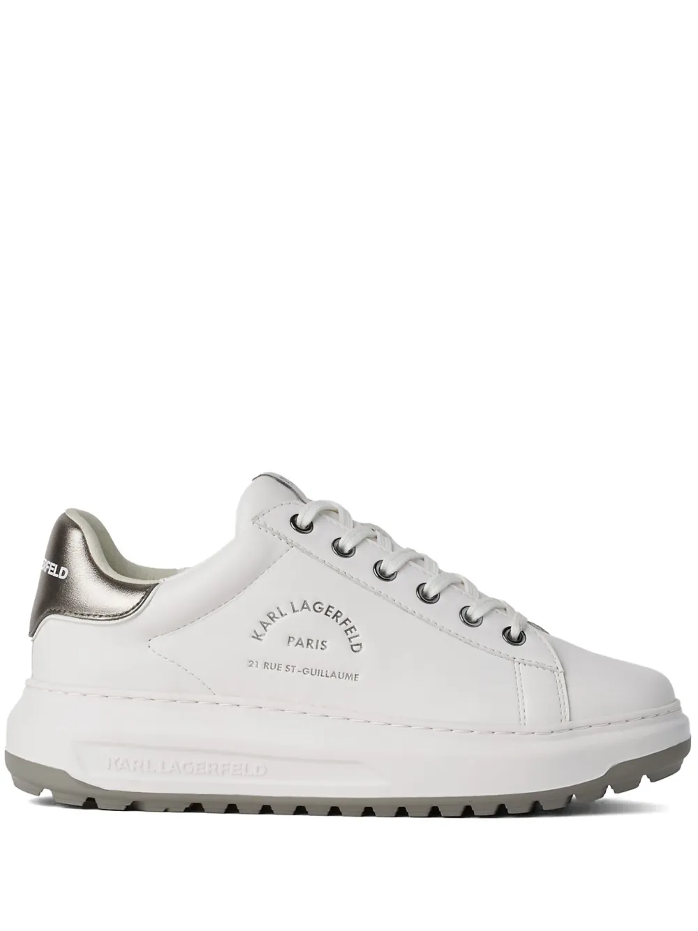 Karl Lagerfeld Rue St-Guillaume Kapri Lug Sneakers | White | FARFETCH
