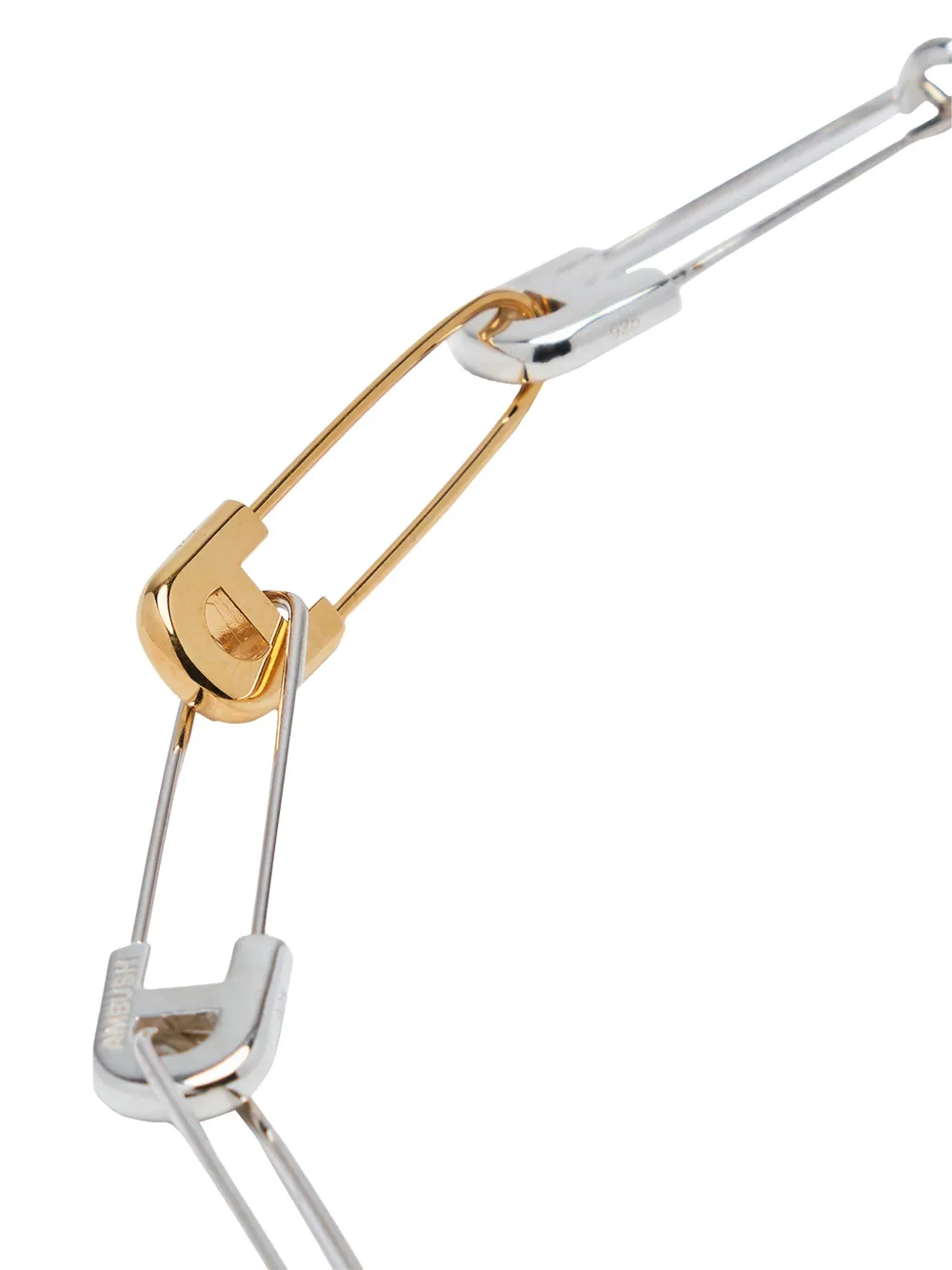 AMBUSH Small Safety Pin Necklace | Silver | FARFETCH