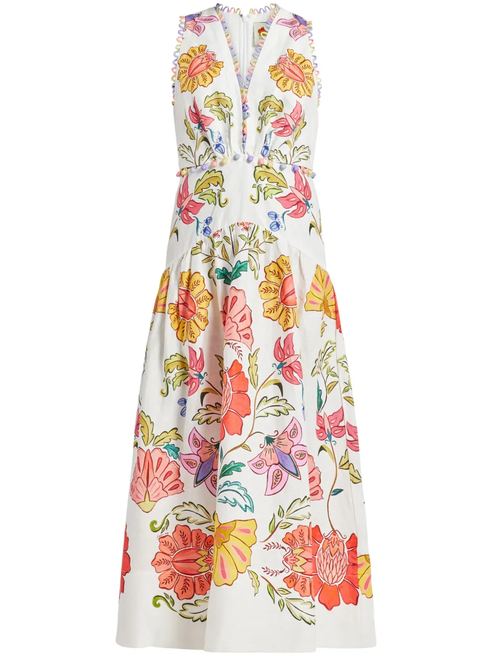 FARM Rio Off-White Floral Insects Maxi Dress - Farfetch