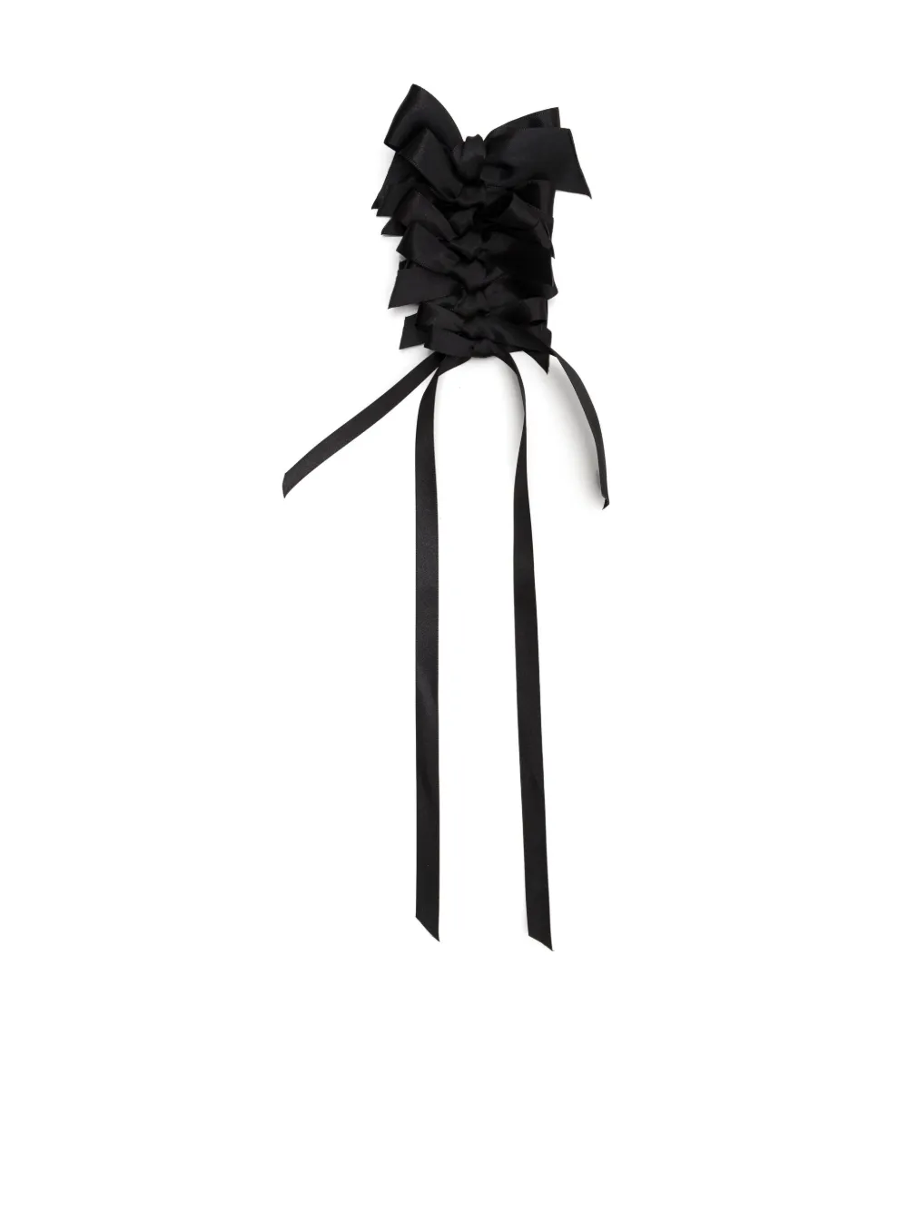Simone Rocha Long Rosette Bow Brooch | Black | FARFETCH