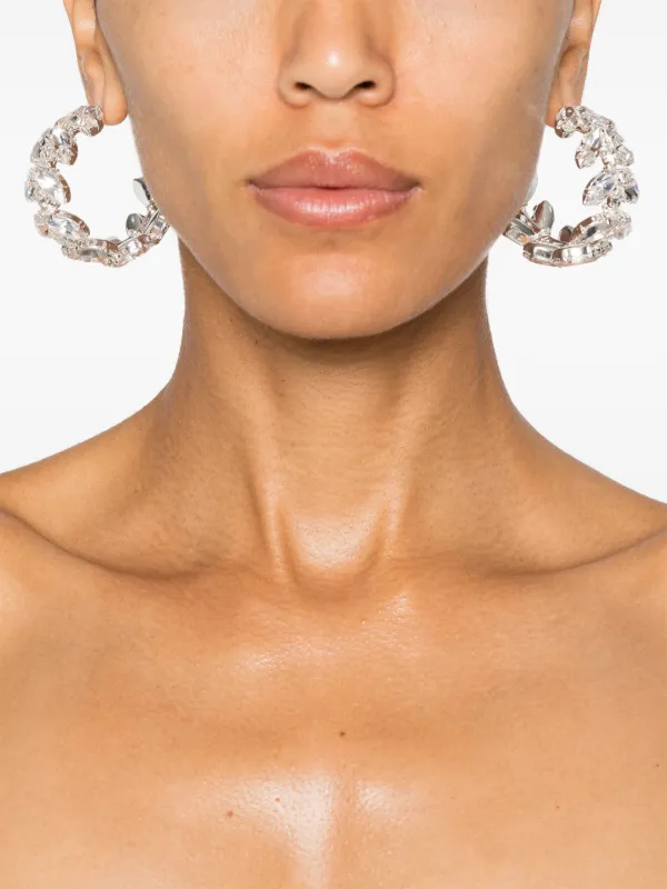 Magda Butrym Crystal Drop Earrings Silver FARFETCH SG