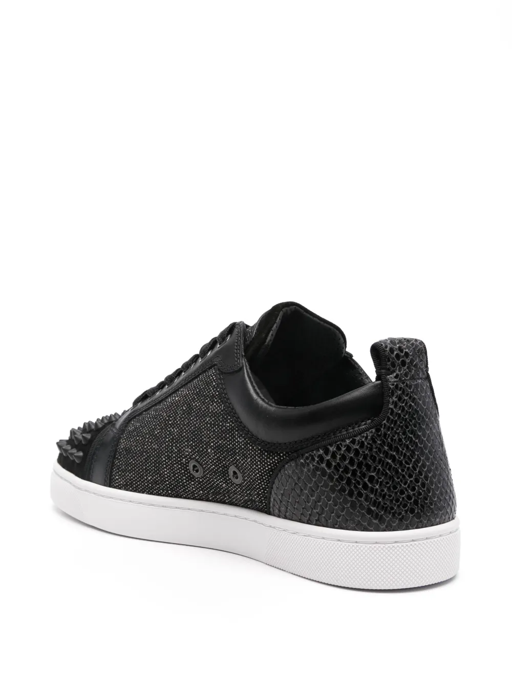 Christian Louboutin Louis Junior P Pik Pik Strass Sneakers | Black ...