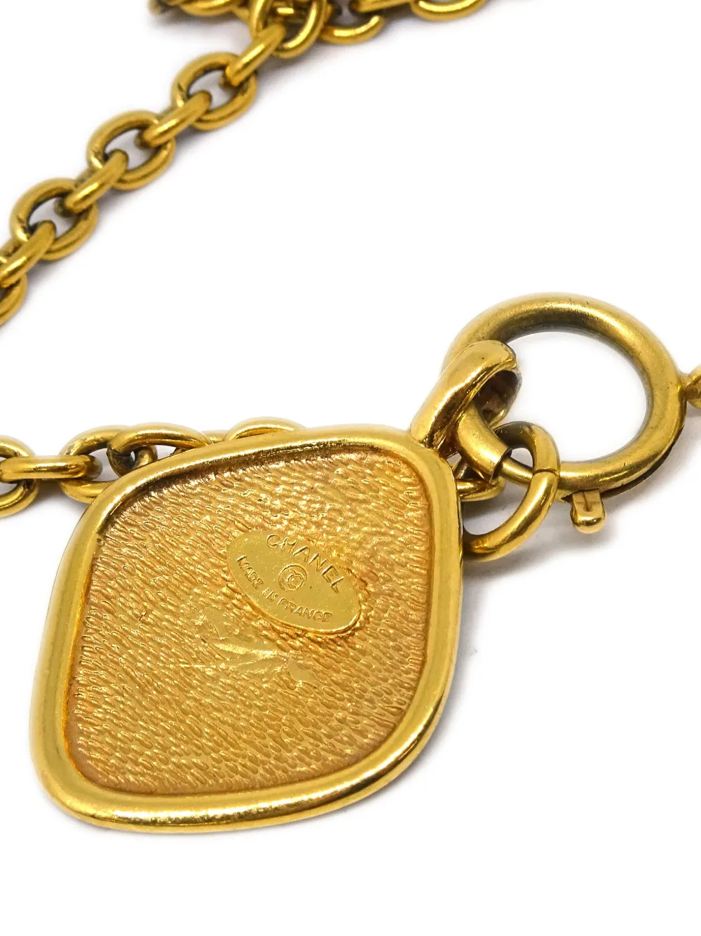 CHANEL Pre-Owned 1990-2000s logo-engraved Pendant Necklace | Gold ...